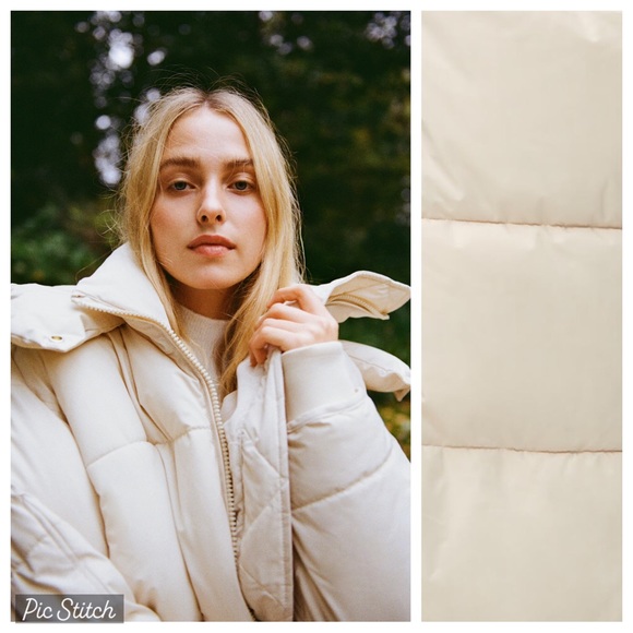 Zara | Jackets & Coats | Nwt Zara Cream Extra Long Water Repellent ...